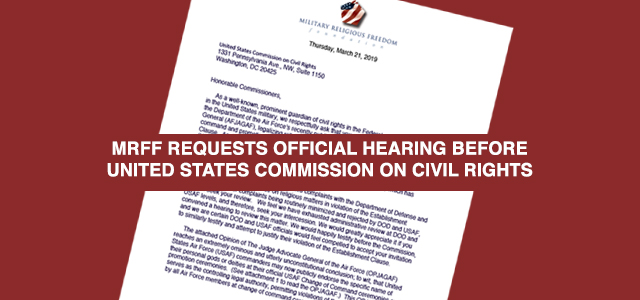 3/22/19 – MRFF Requests Official Hearing Before United States ...