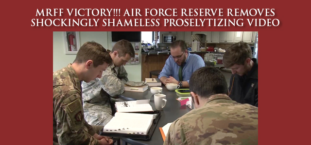 3/23/20 – MRFF Victory!!! Air Force Reserve Removes Shockingly ...